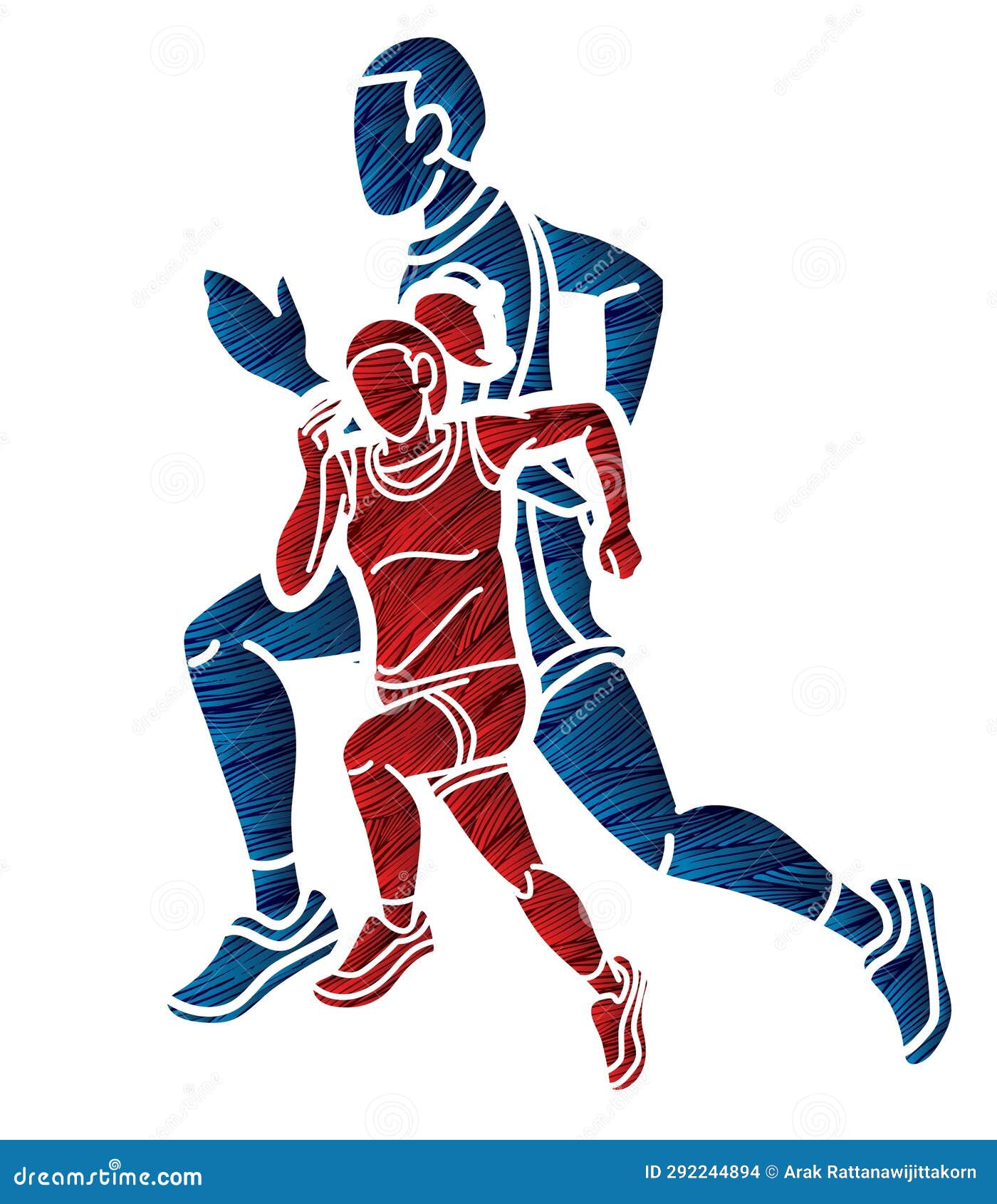 Group of People Running Together Runner Marathon Male and Female Run ...