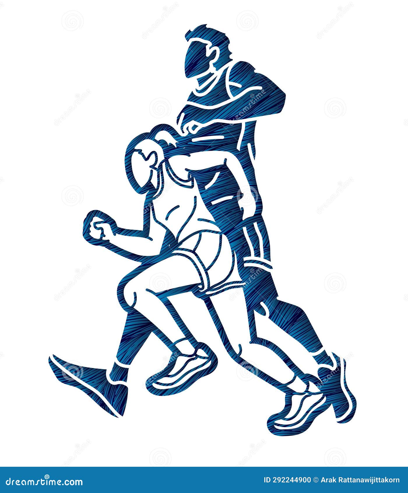 Group of People Running Together Runner Marathon Male and Female Run ...