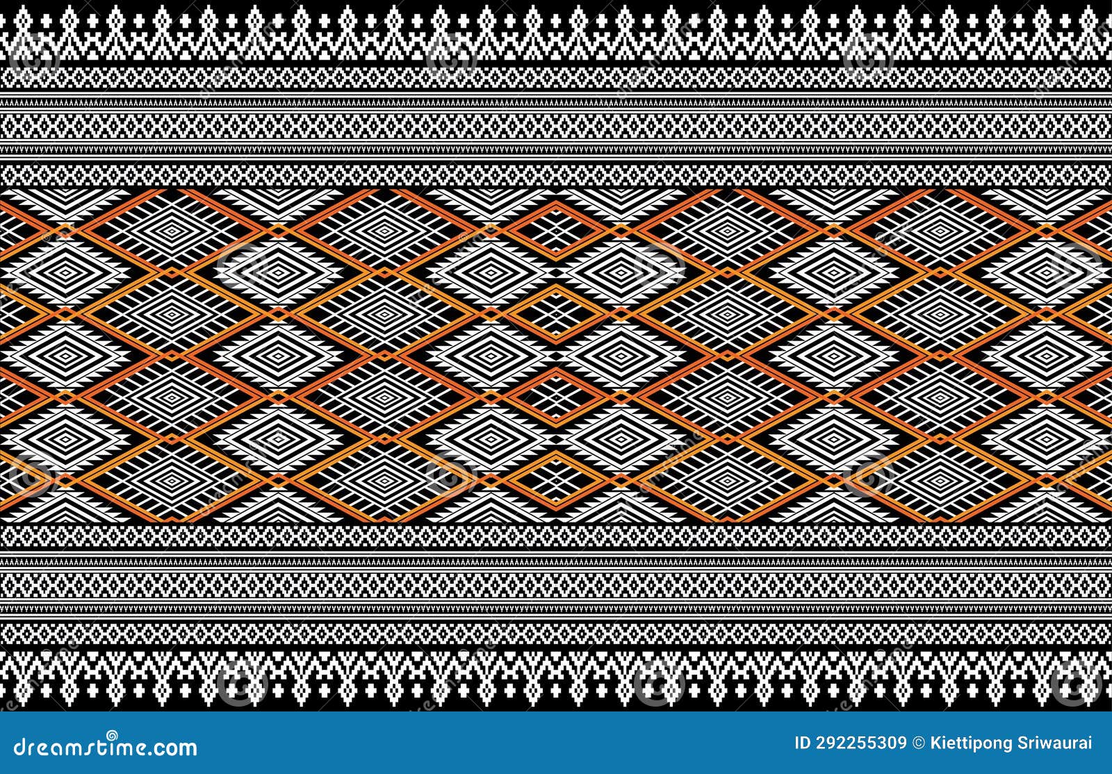 Ethnic Aztec Pattern Illustration Design for Background, Frame, Border ...