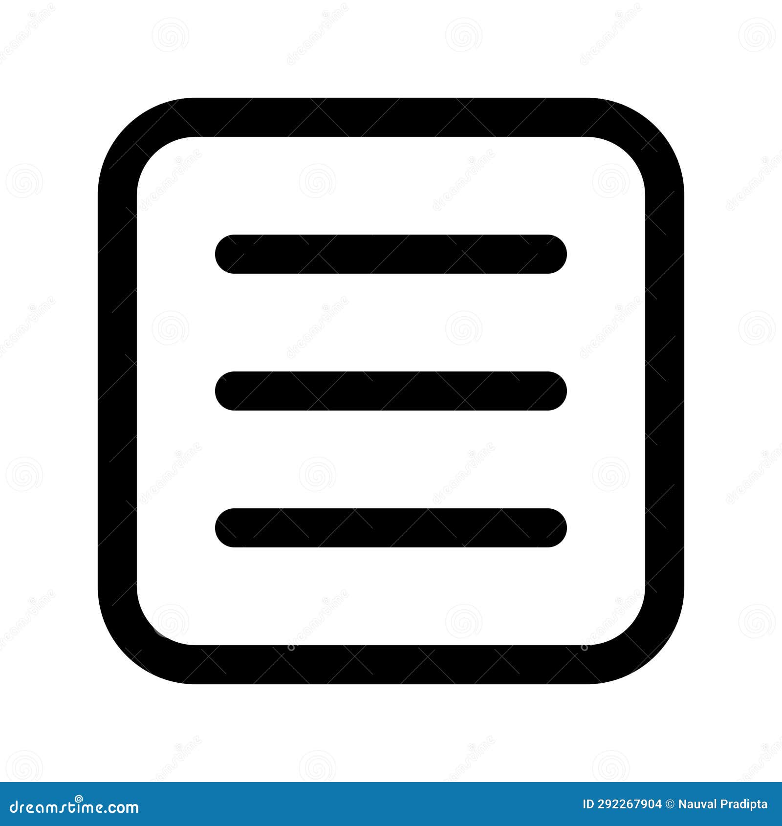 Menu Outline Style Icon stock vector. Illustration of mobile - 292267904