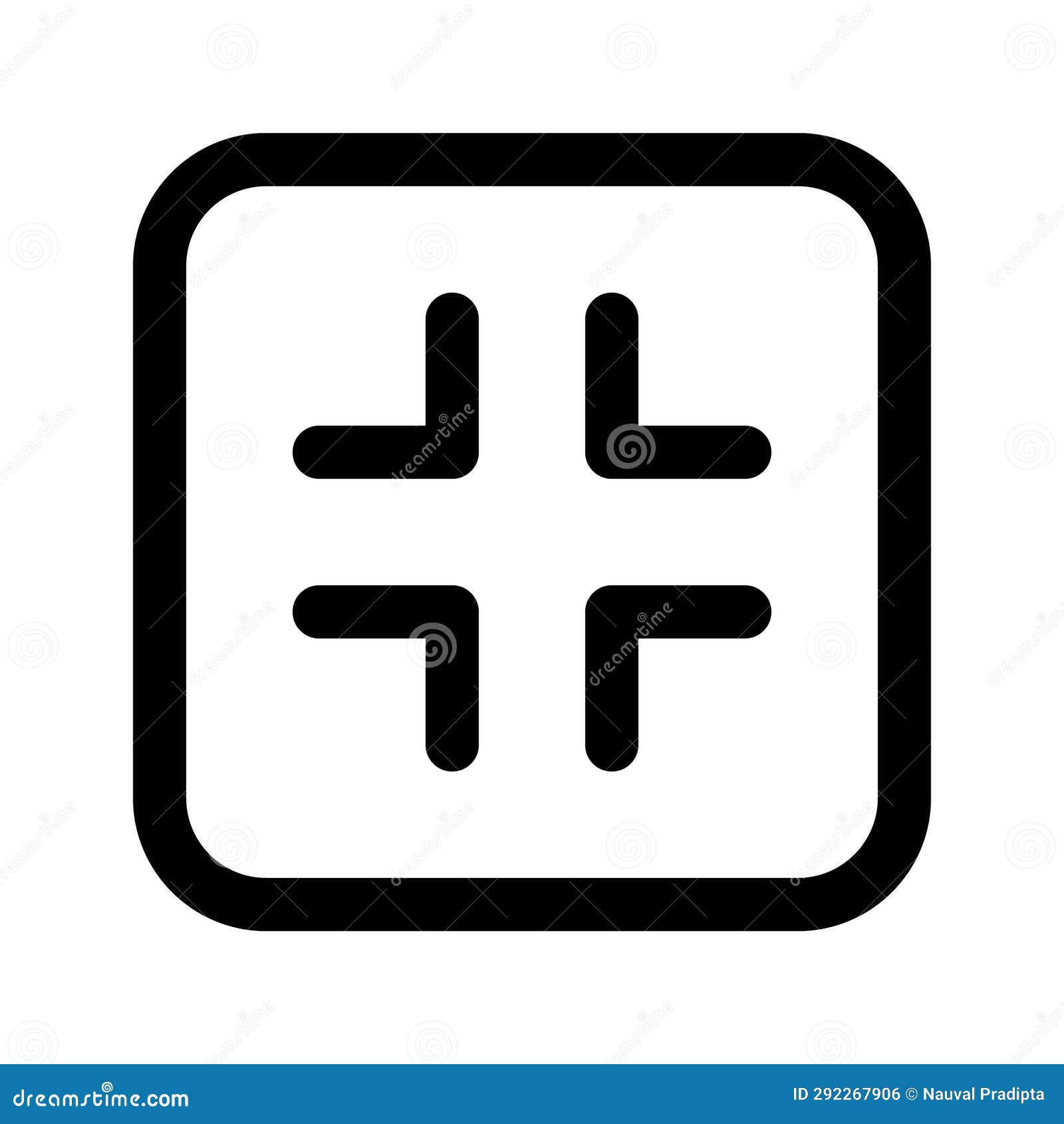 Minimize Outline Style Icon Stock Vector - Illustration of button ...