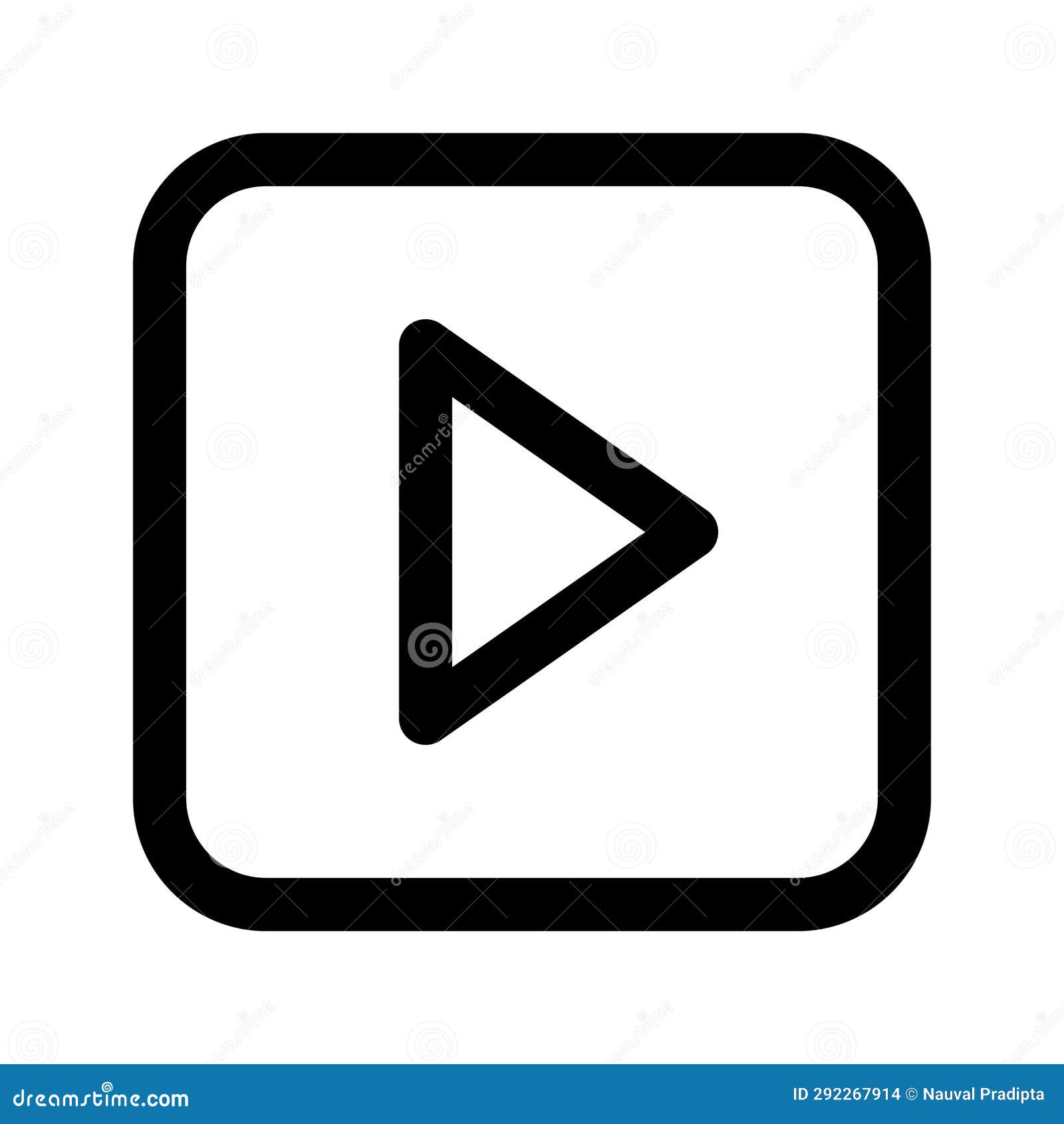 Play Outline Style Icon stock vector. Illustration of controls - 292267914