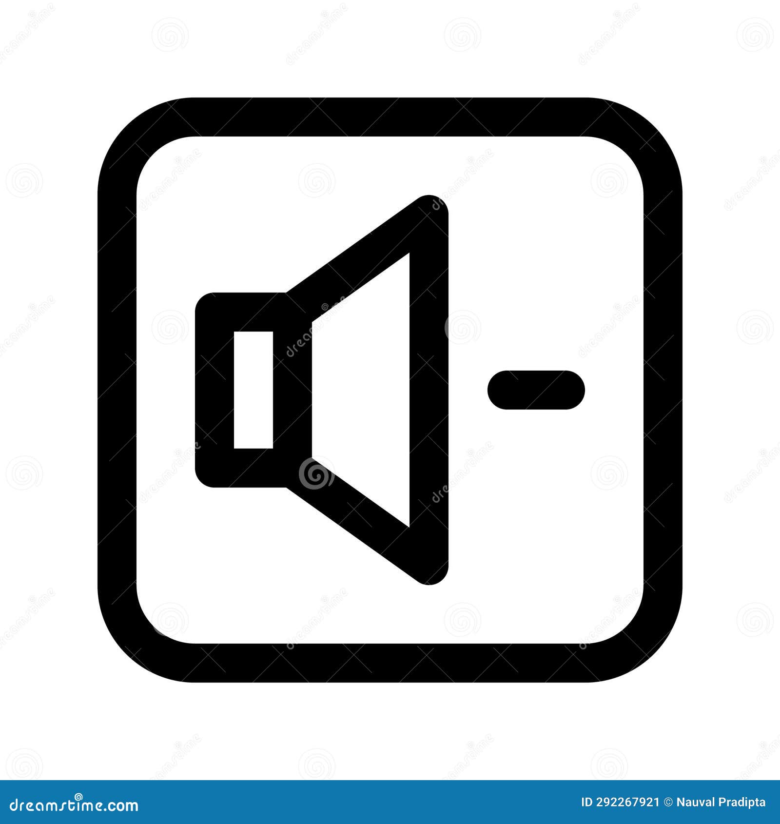 Reduce Volume Outline Style Icon Stock Vector - Illustration of voice ...