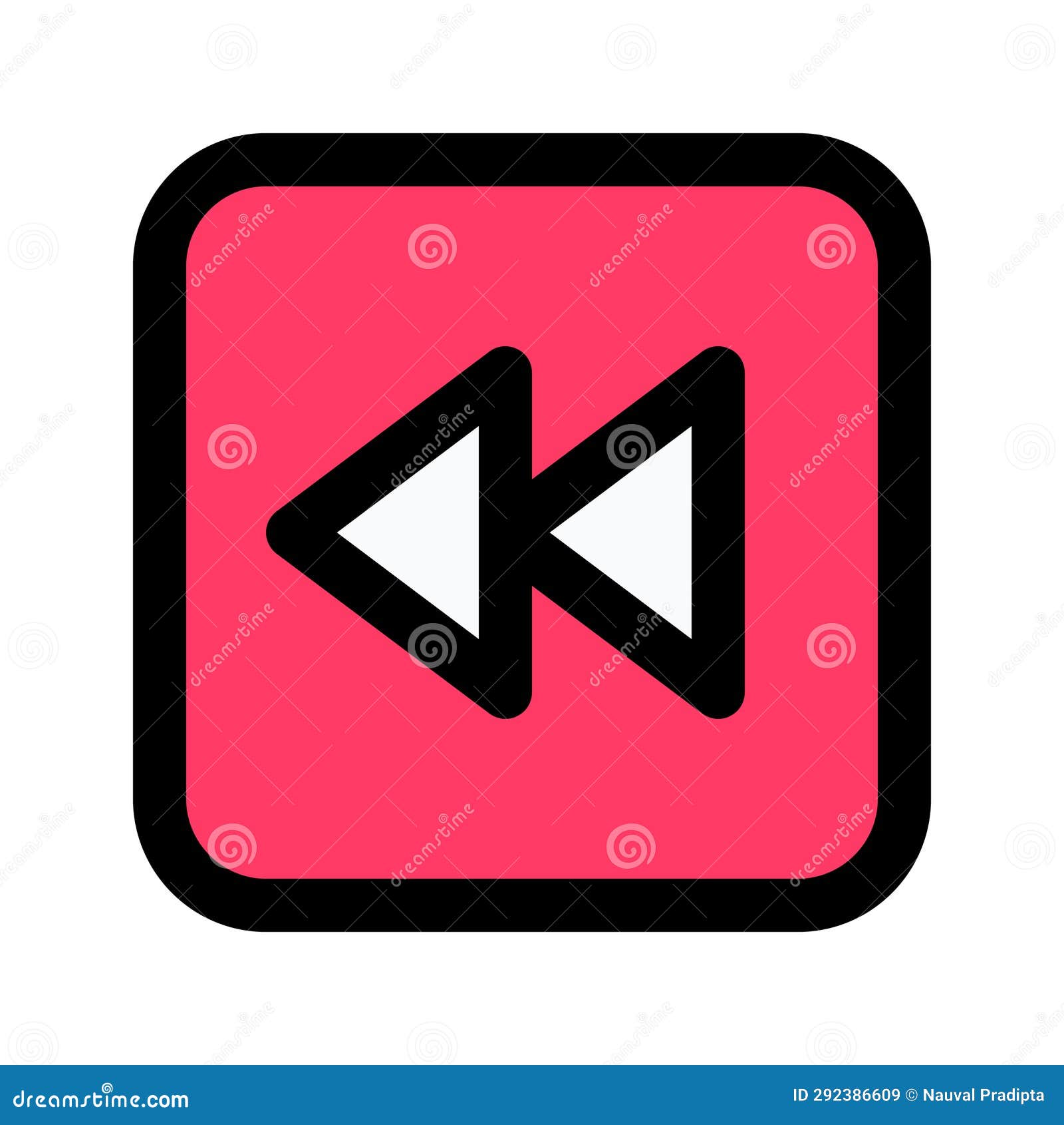 Backward Song Filled Line Style Icon Stock Vector - Illustration of ...