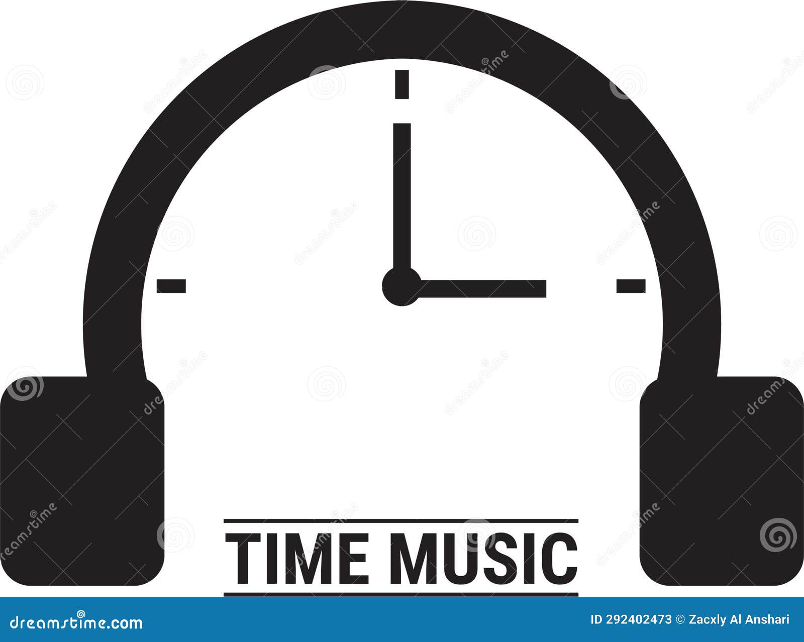 Music listening time logo stock vector. Illustration of headset - 292402473