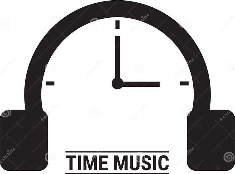 Music listening time logo stock illustration. Illustration of headset ...