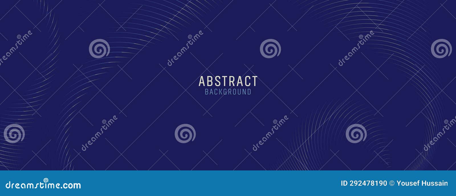 Social Media Cover, Blue Abstract Background with Wavy Lines. Dynamic ...