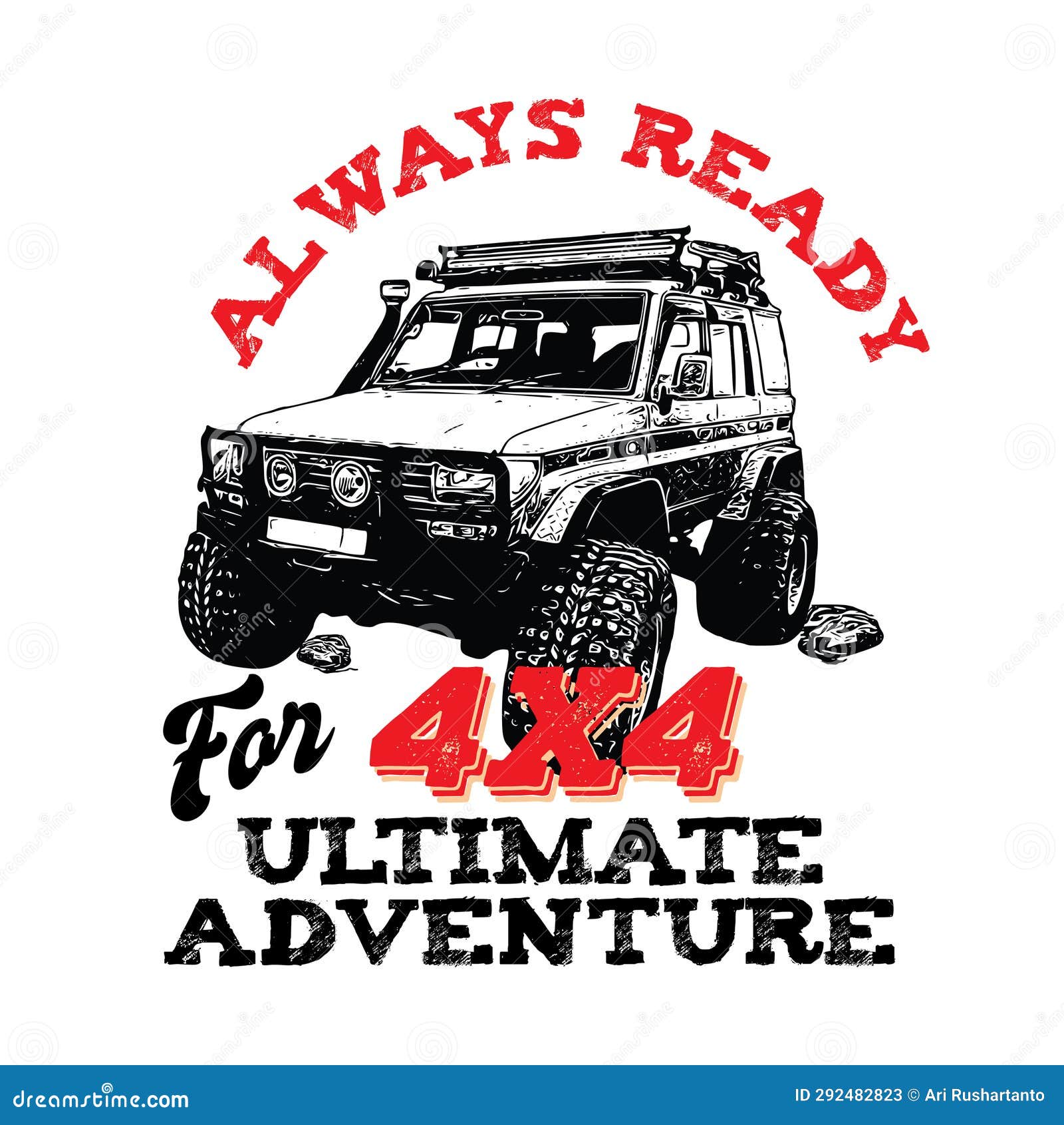 Adventure Offroad Overland SUV In The Mountain Vector | CartoonDealer ...