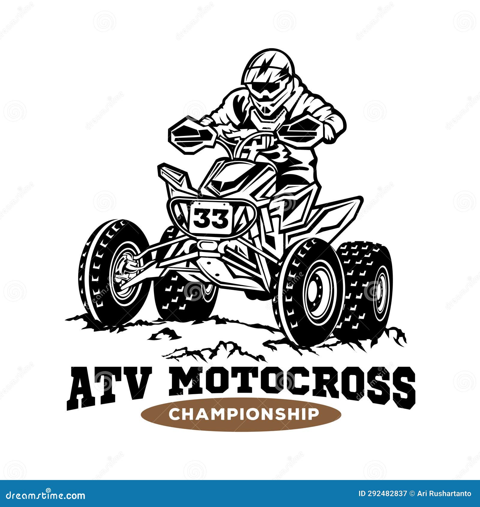 ATV Racing and Adventure Vector Illustration Design Stock Vector ...