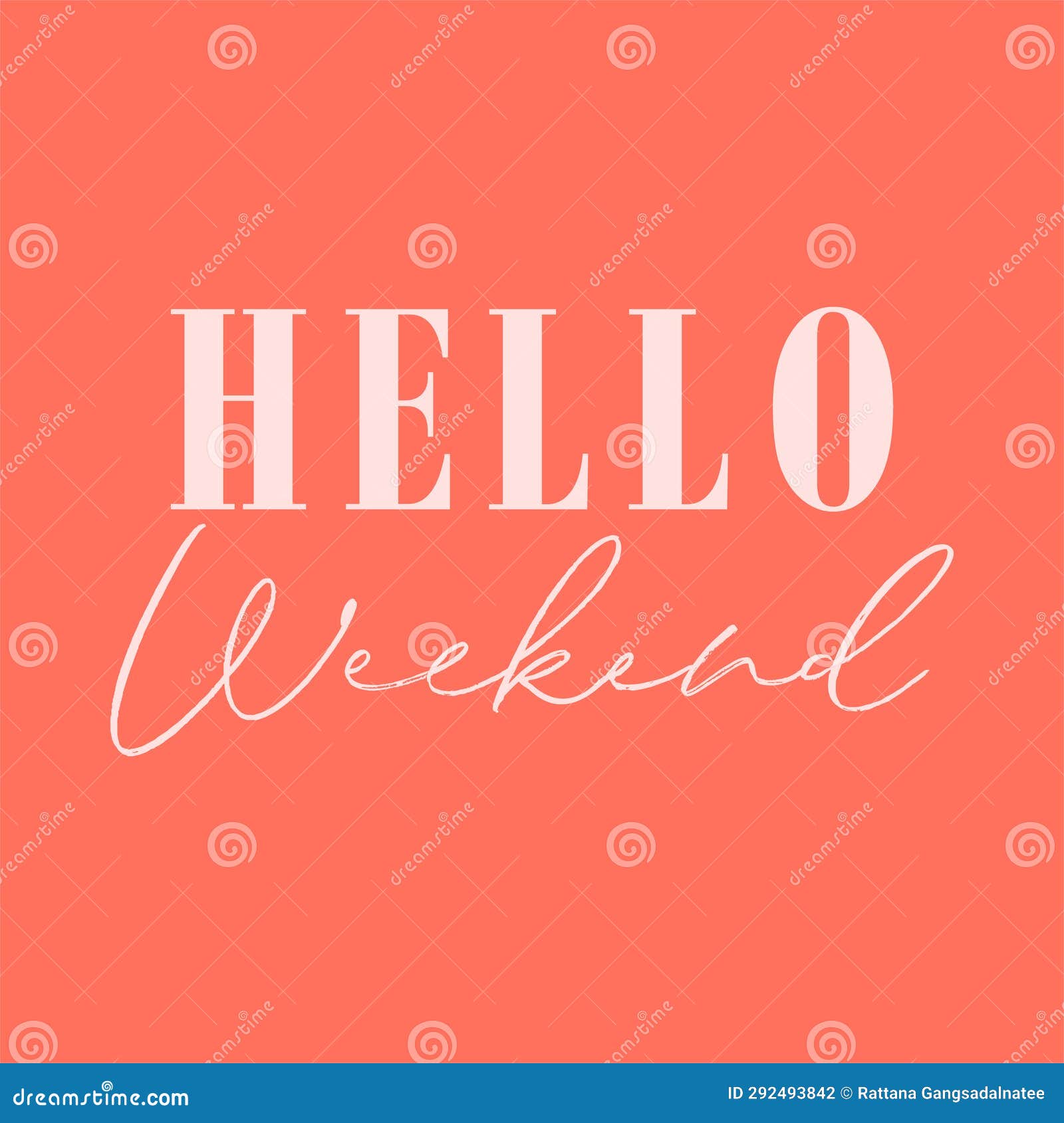 HELLO WEEKEND, Graphic Design Print T-shirt Stock Vector - Illustration ...