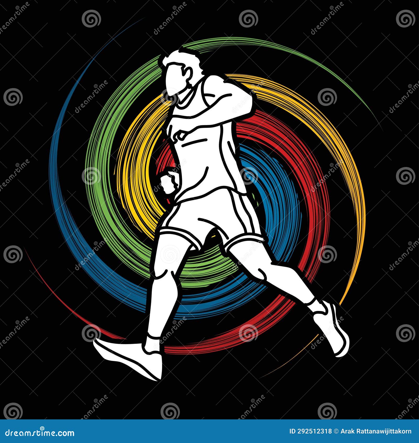 Marathon Runner a Man Running Action Jogging Sport Graphic Vector Stock ...