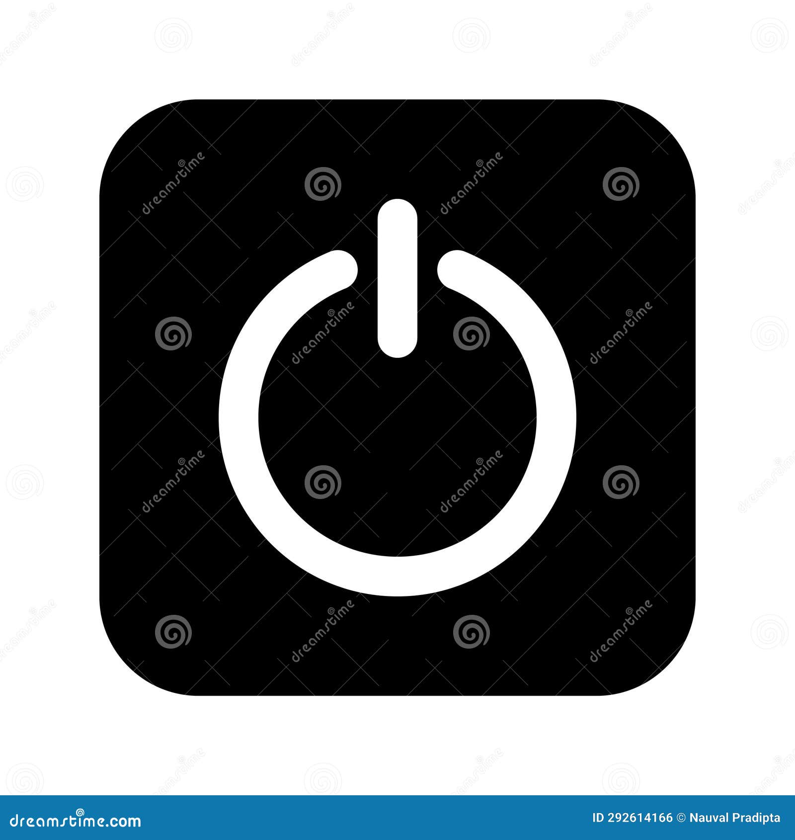 Power Solid Style Icon stock vector. Illustration of shape - 292614166