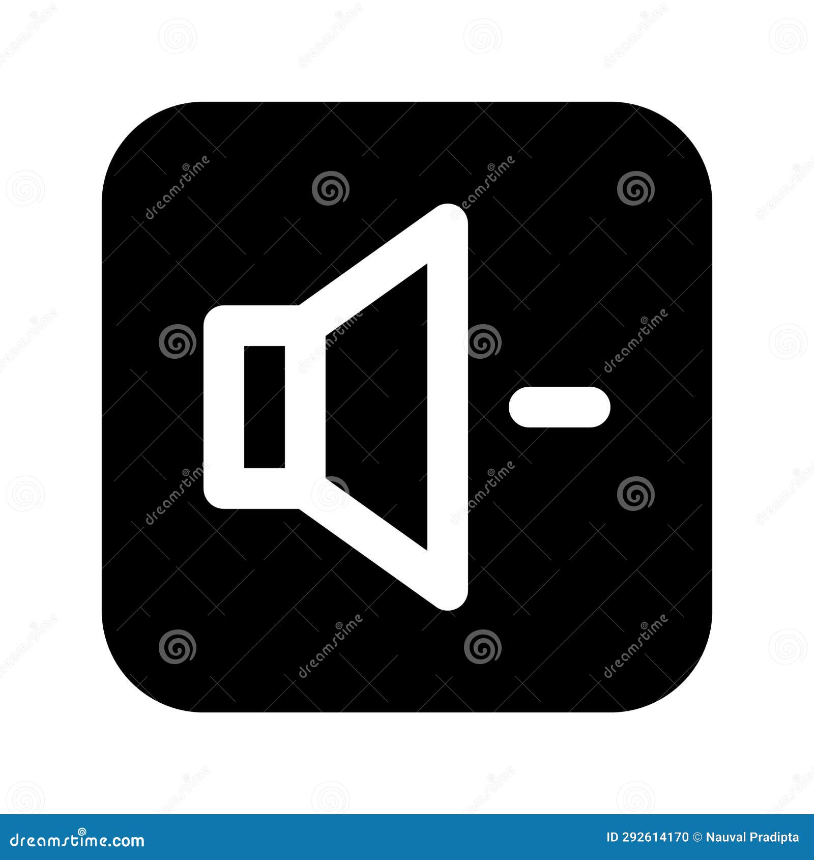 Reduce Volume Solid Style Icon Stock Vector - Illustration of icon, symbol: 292614170