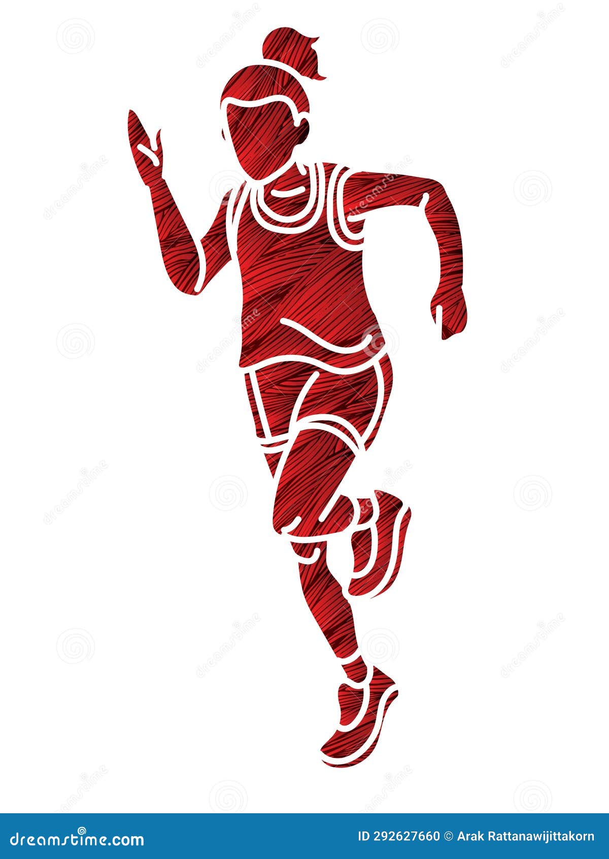 A Girl Start Running Action Sport Graphic Vector Stock Vector ...