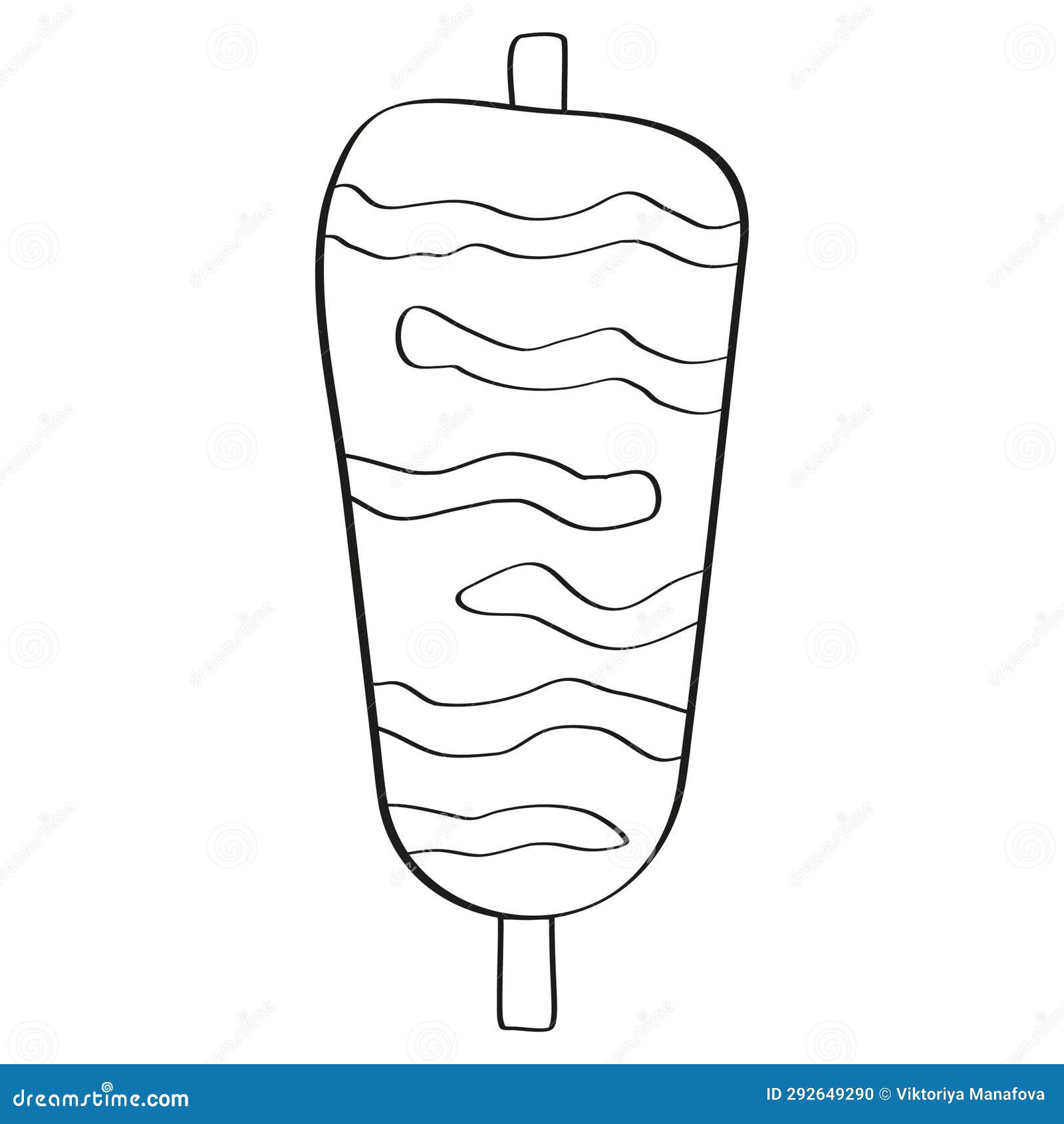 Turkish doner kebab stock vector. Illustration of fastfood - 292649290