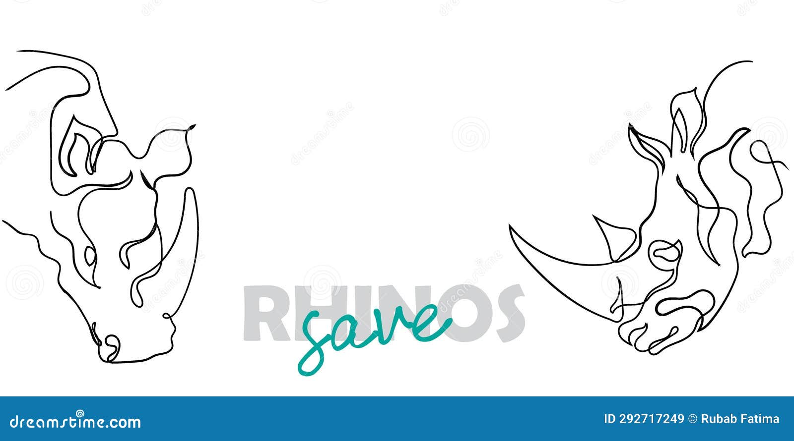 Save Rhinos. Stock Image | CartoonDealer.com #292717249
