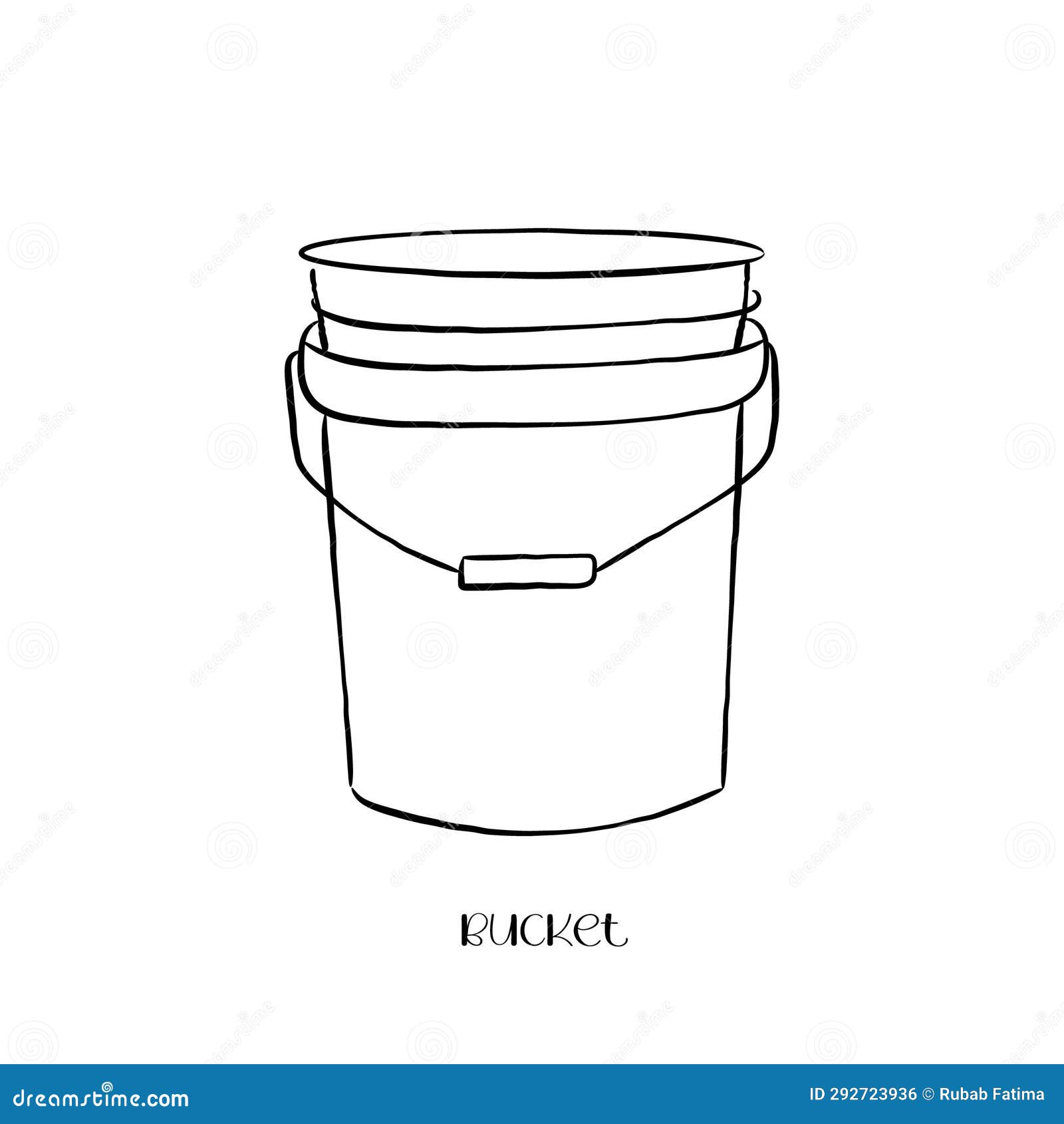 Bucket stock vector. Illustration of making, water, fiber - 292723936