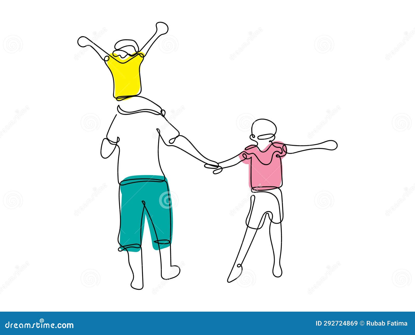 Fatherhood stock vector. Illustration of young, human - 292724869