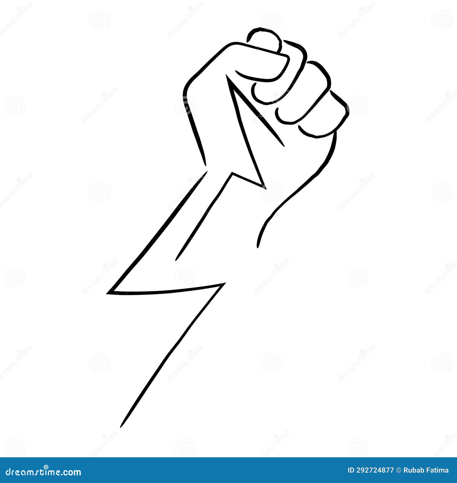 Power fist stock vector. Illustration of sign, isolated - 292724877