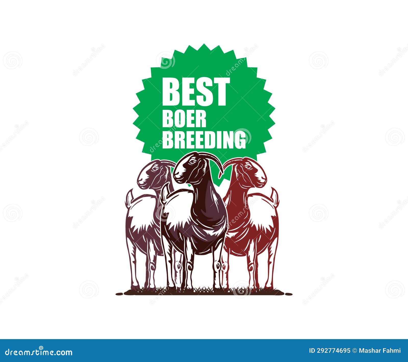BEST BOER GOAT BREEDING FARM LOGO, Cartoon Vector | CartoonDealer.com ...