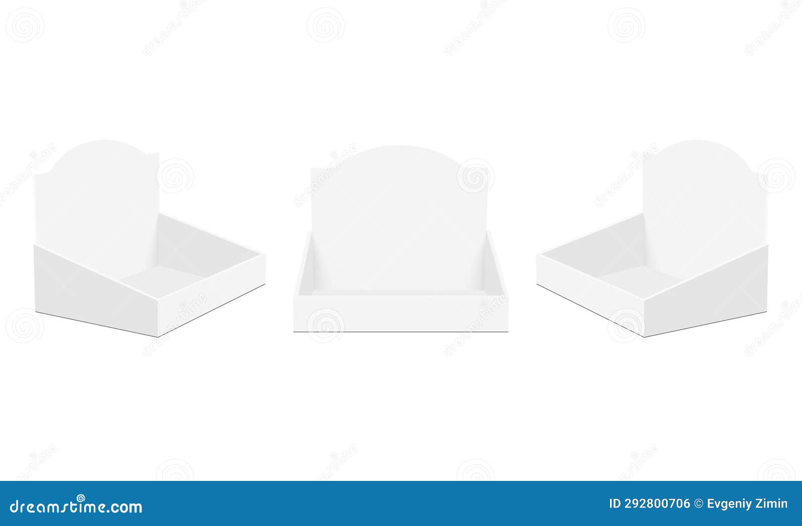Set of POS Display Boxes Mockups Isolated on White Background Stock ...