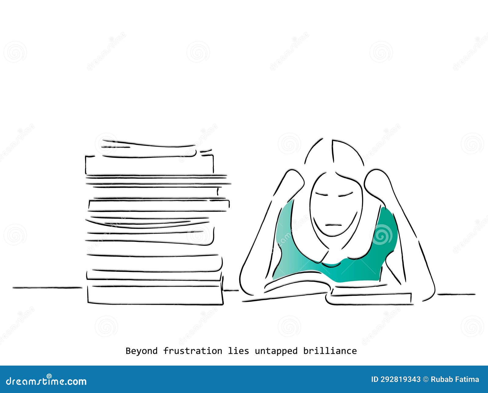 Frustrated Student stock illustration. Illustration of person - 292819343