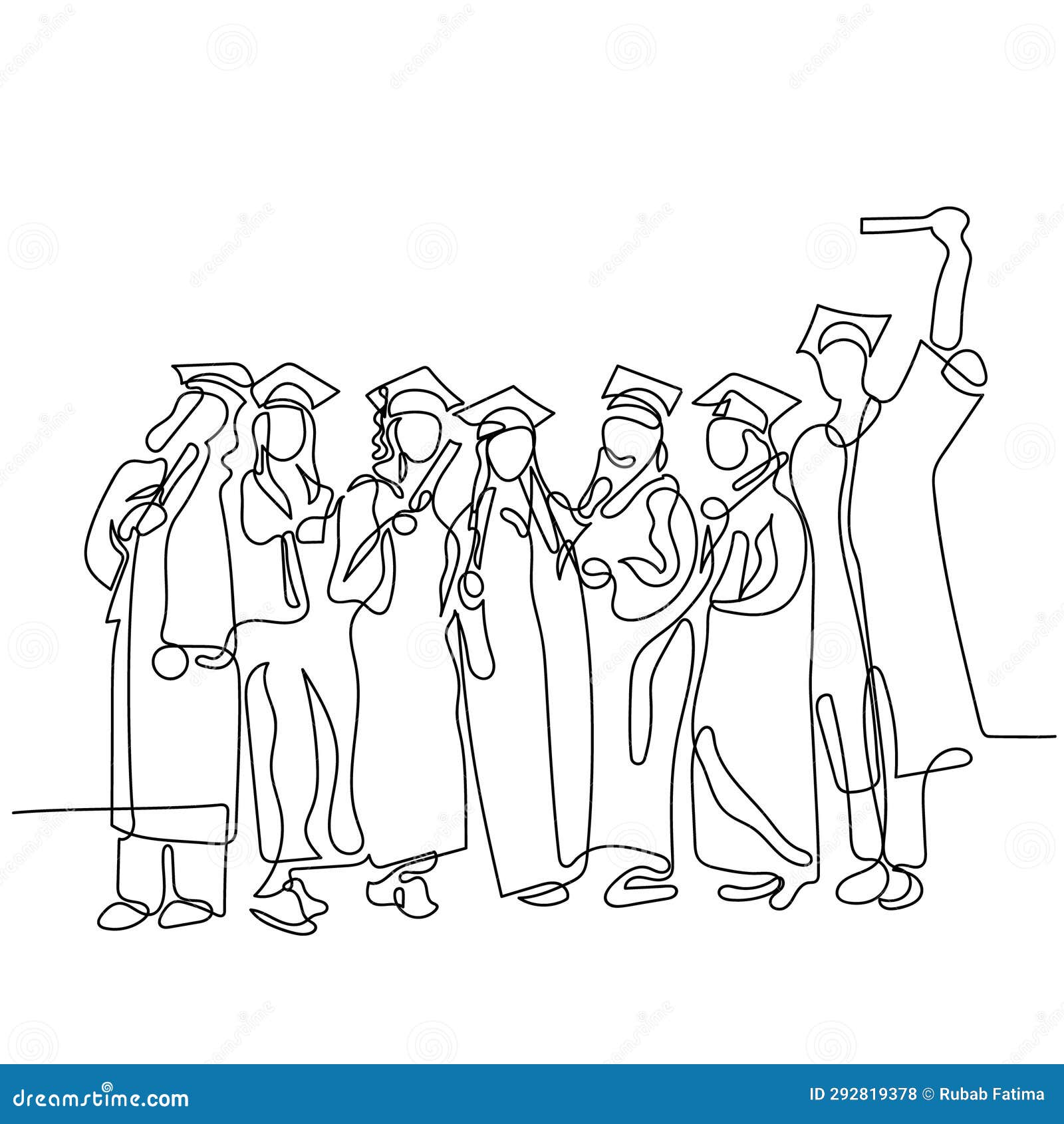 Graduation ceremony. stock illustration. Illustration of minimal ...