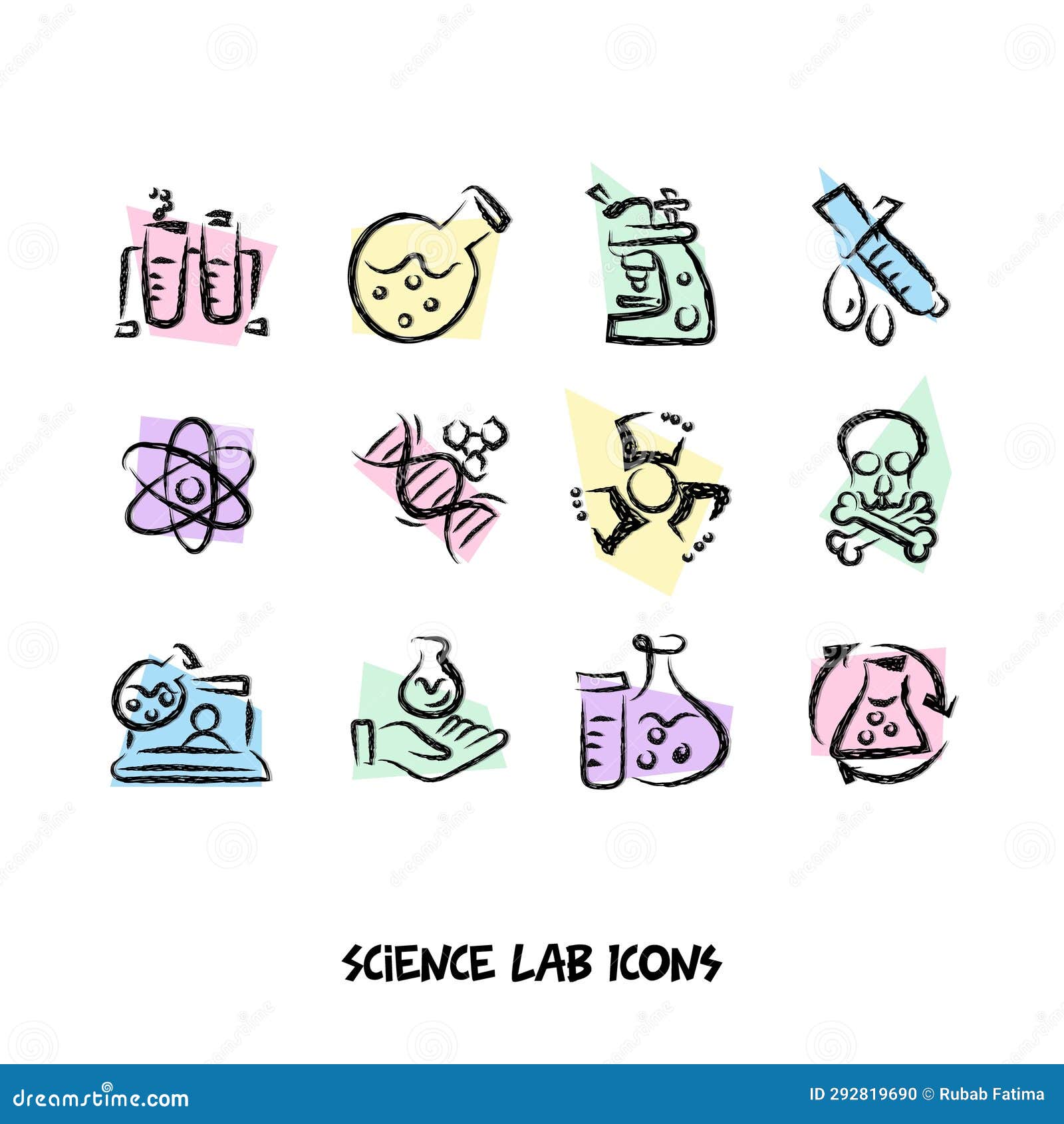 Science lab icons stock illustration. Illustration of white - 292819690