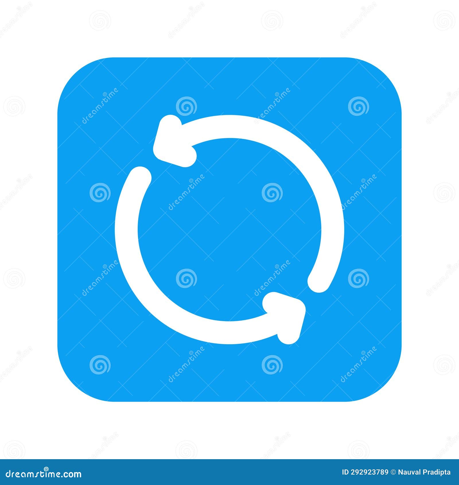 Loop Flat Style Icon stock vector. Illustration of internet - 292923789