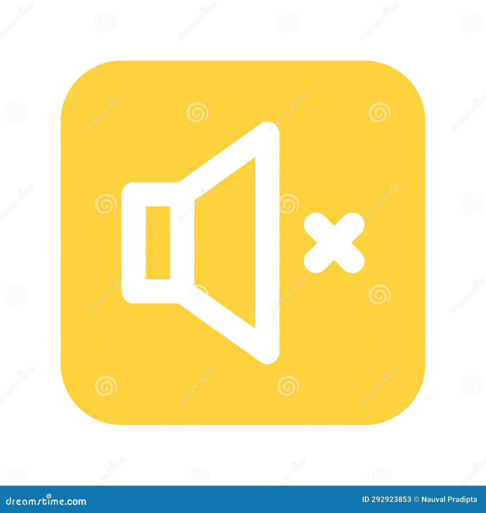 Mute Flat Style Icon stock vector. Illustration of object - 292923853