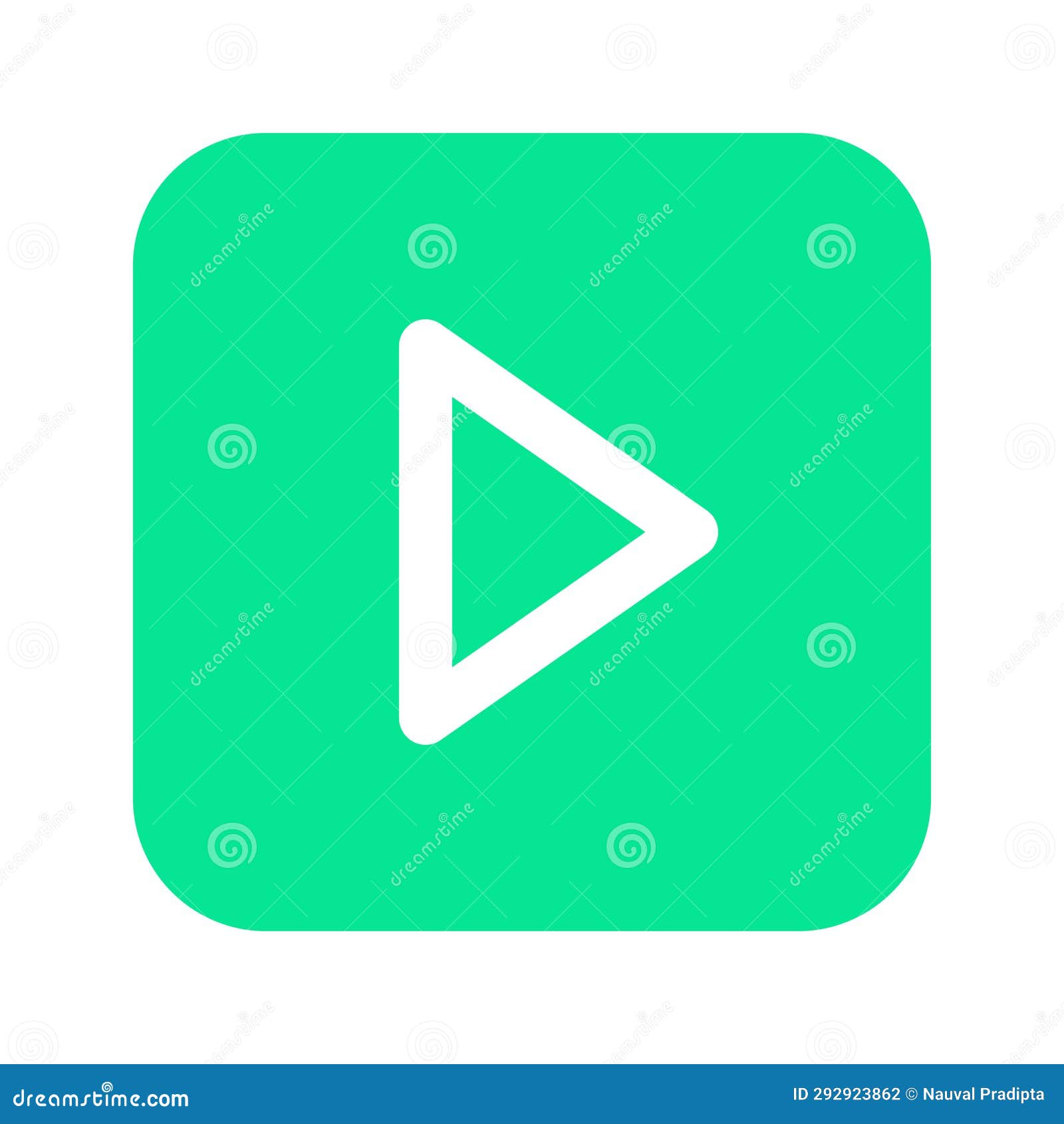 Play Flat Style Icon stock vector. Illustration of outline - 292923862