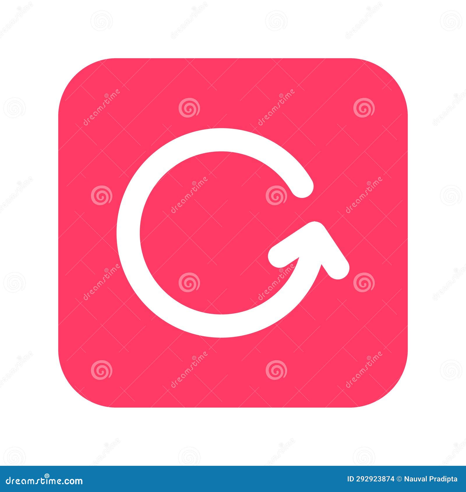 Refresh Flat Style Icon stock vector. Illustration of repeat - 292923874