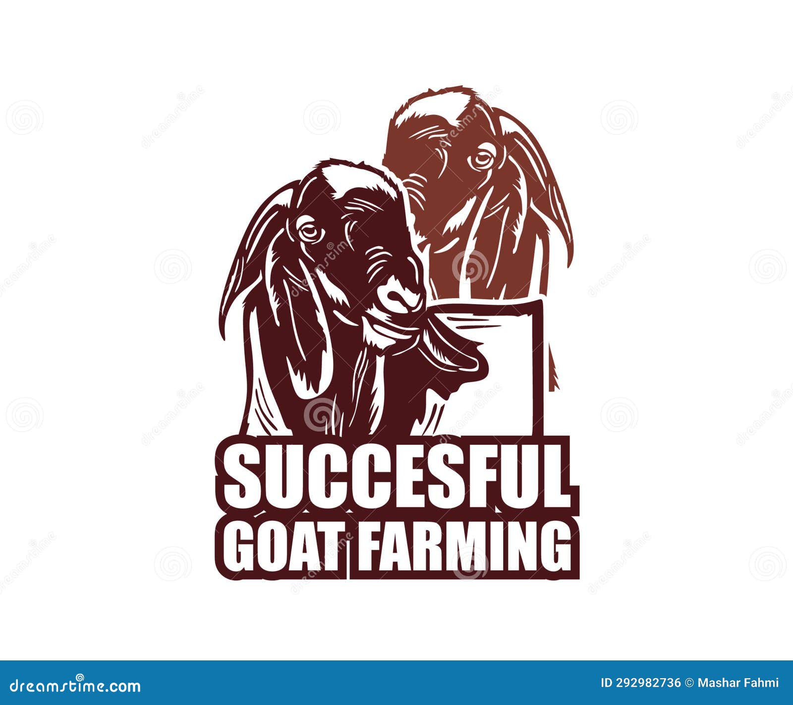 SUCCESFUL GOAT FARMING DRAWING IMAGE Stock Illustration - Illustration ...