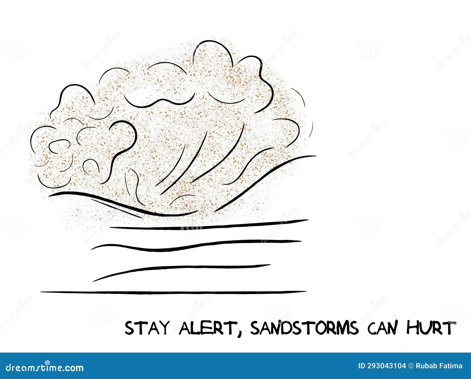 Sand Storm In Desert. A Huge Tornado Hits The Desert Landscape With ...