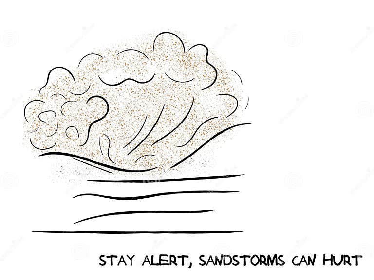 Dust and Sand Storm Awareness Stock Illustration - Illustration of ...