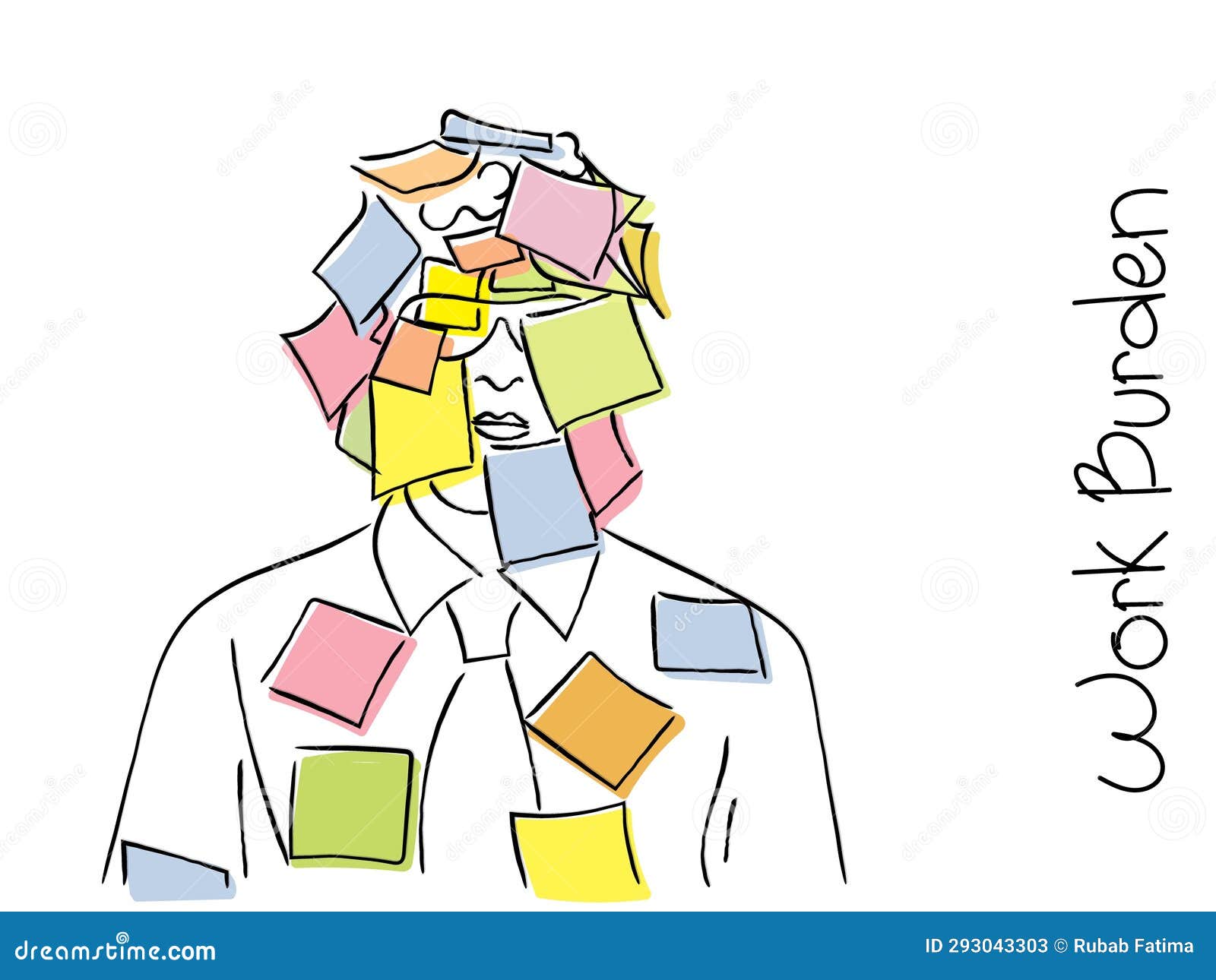 Over Worked Corporate People. Stock Illustration - Illustration of ...