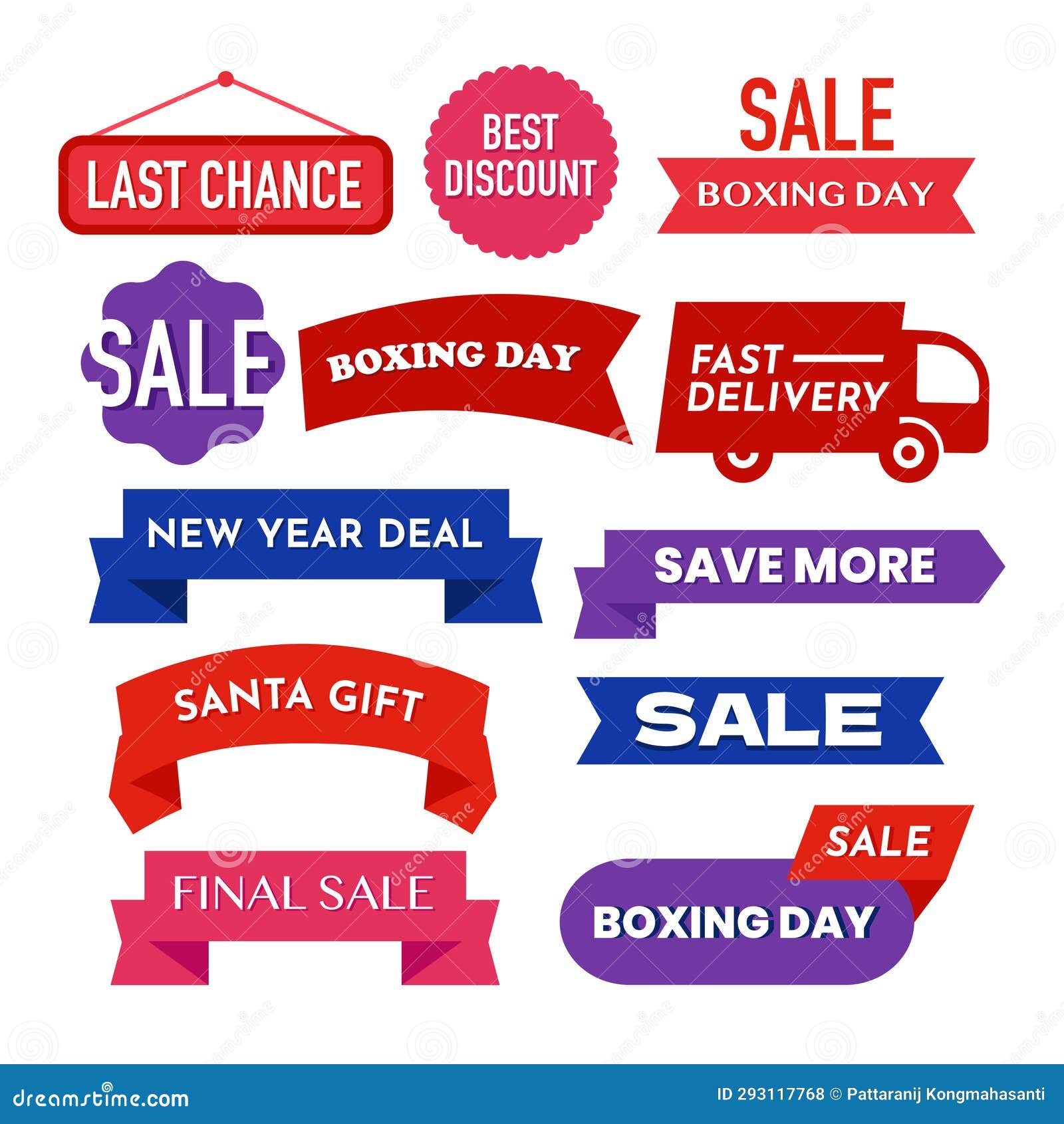 Sale Tags for Marketing and Promotion Campaign, Winter Discount Sticker ...