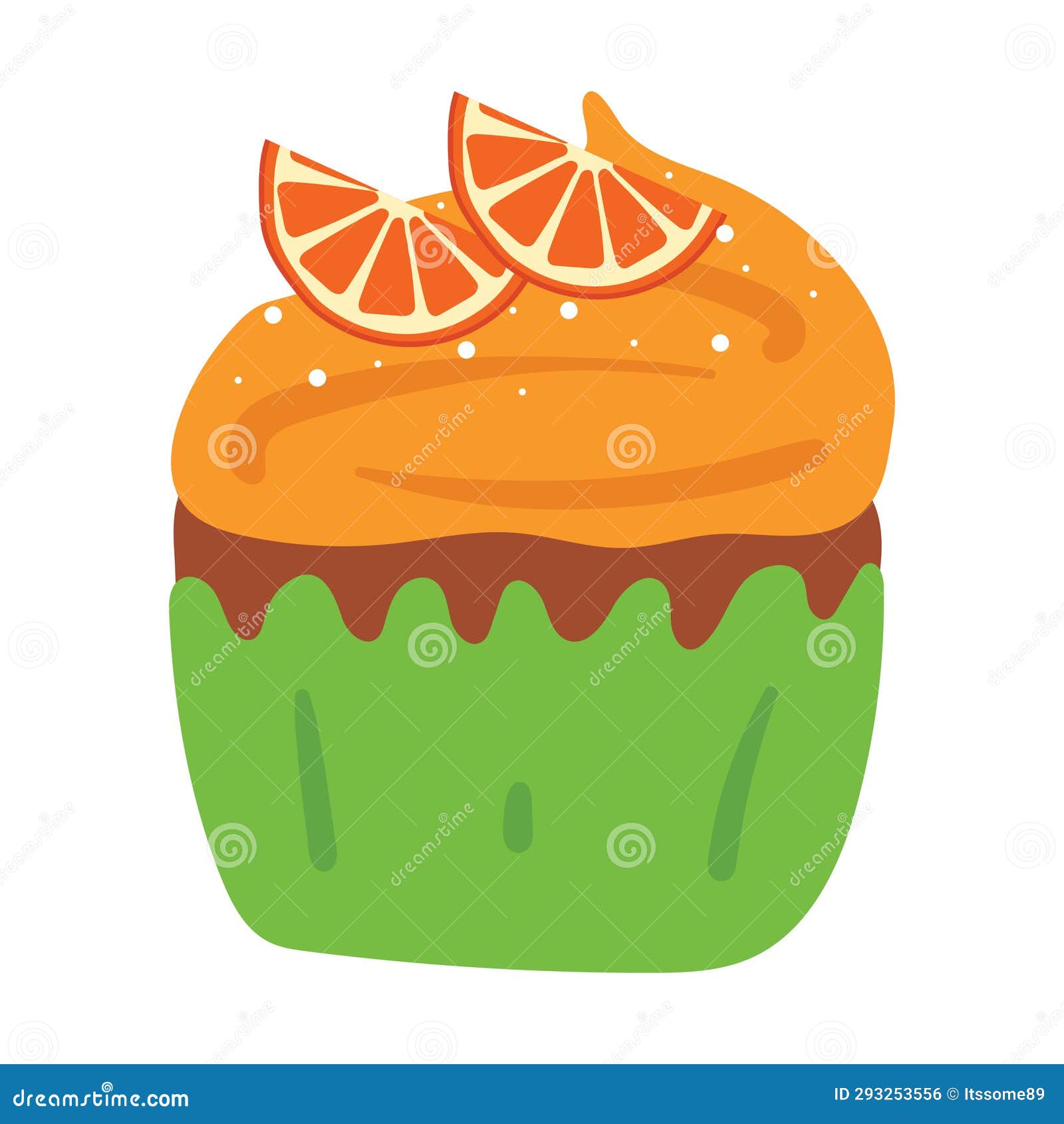Hand Drawing Cartoon Cupcake Stock Vector - Illustration of hand, print ...