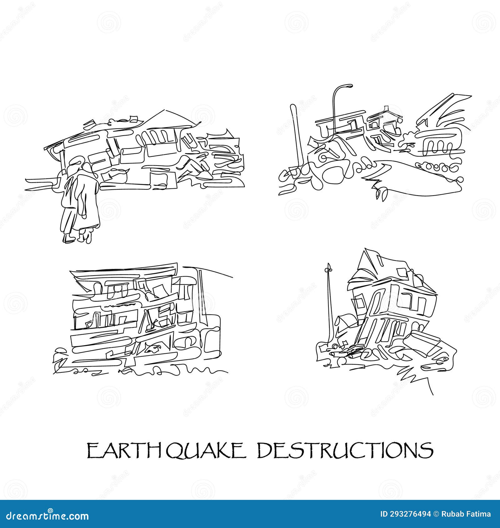 Vector of Earthquake Disaster Stock Illustration - Illustration of ...