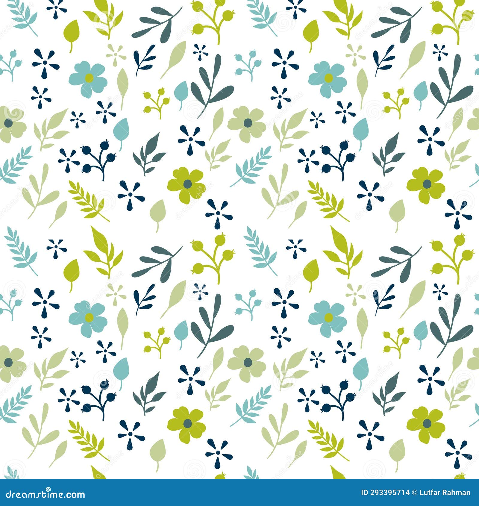 Design of a Pattern8 Flower Flat Textile Vector Design, Seamless Flower ...