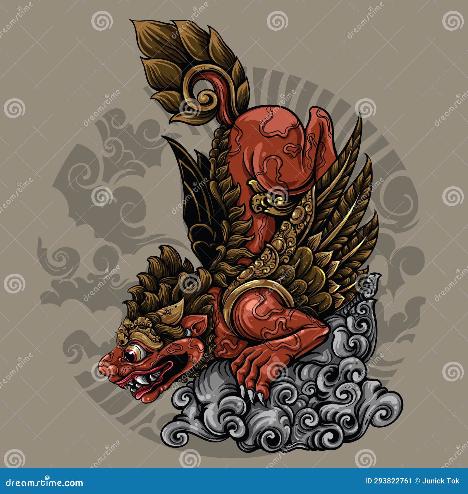 Raja Singa, Singa Raja, Singa Bali, Singa Motif Bali, Balinese Motif ...