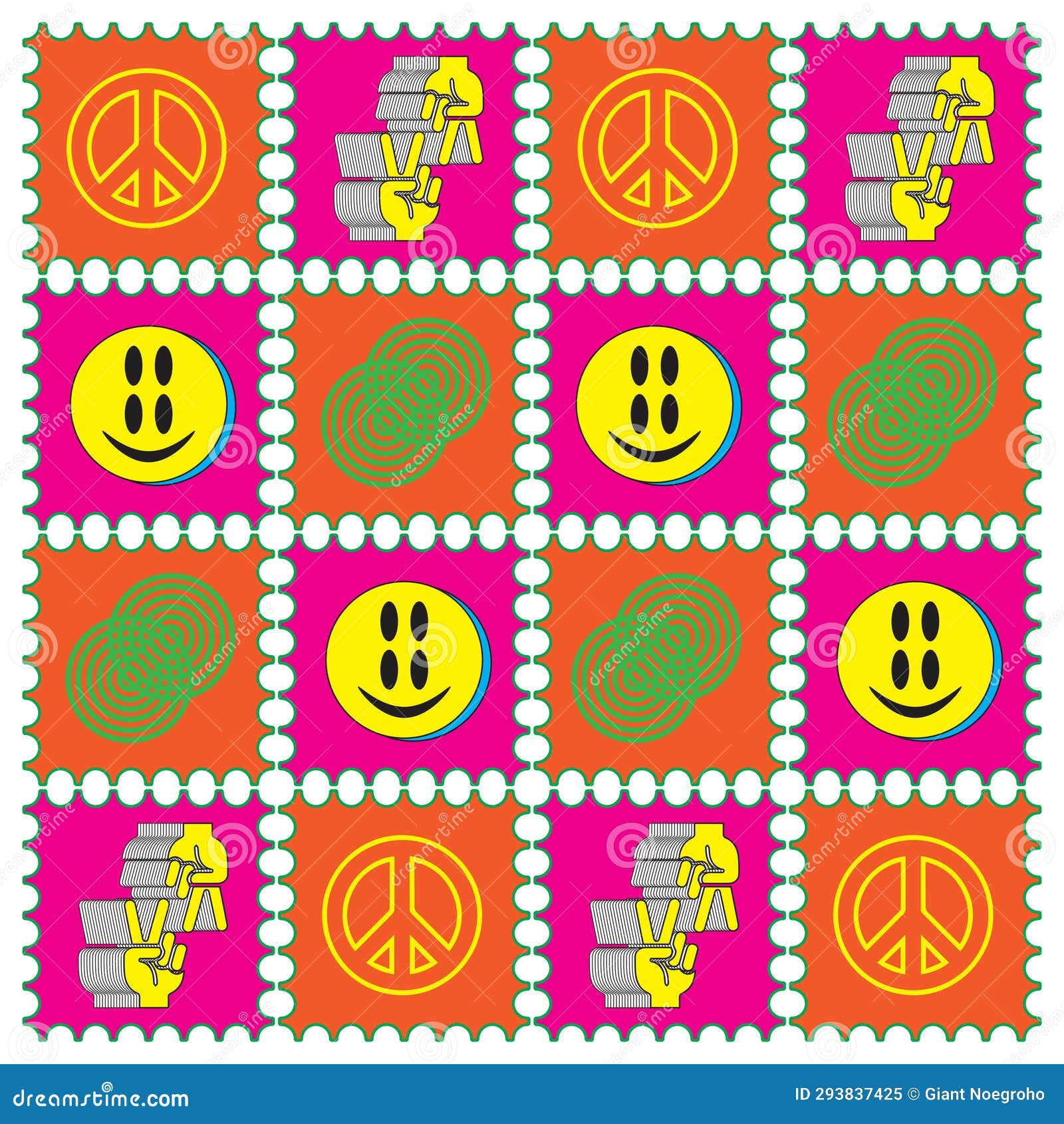 Acid Lsd Paper Blotter Mark Trippy Psychedelic Pattern Art.Vector Crazy ...