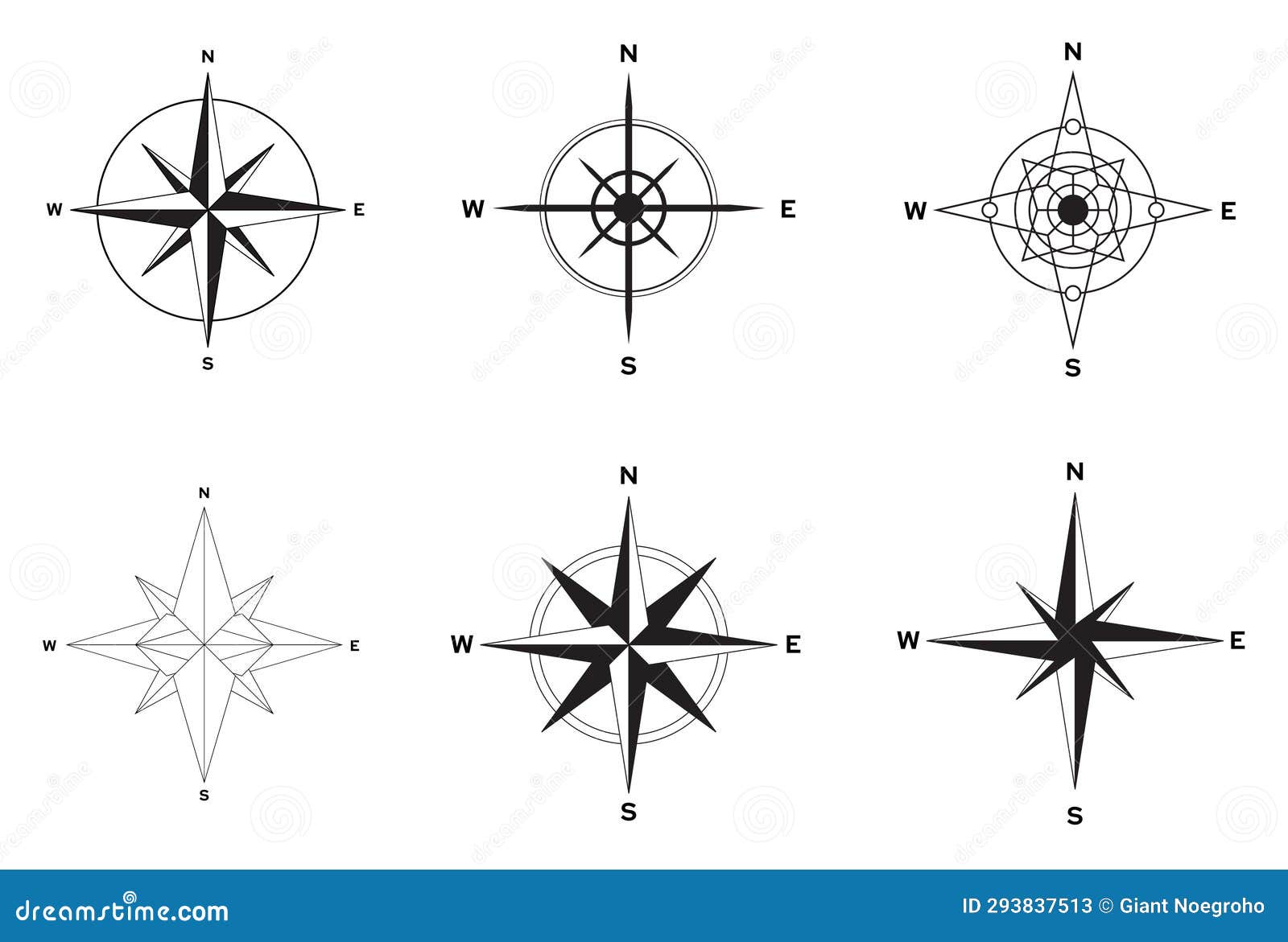 Compass Pack. Creative Vector Illustration, Design for Global ...