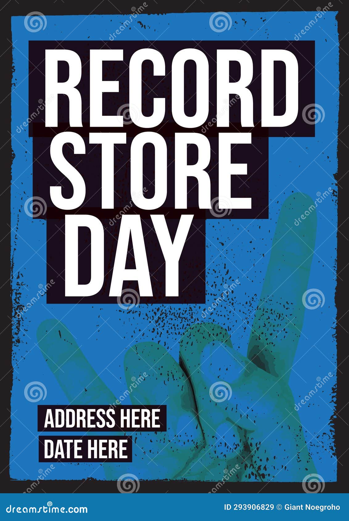 Record Store Day Gig Poster Flyer Template, T-shirt Design Records ...
