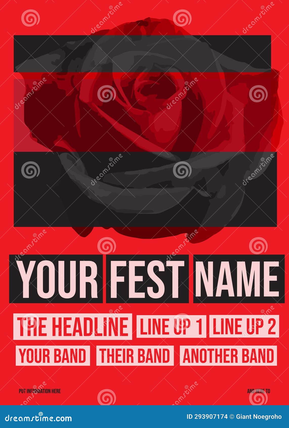 Rock Invasion Festival or Fest, Gig or Gigs Poster, Brochure or ...
