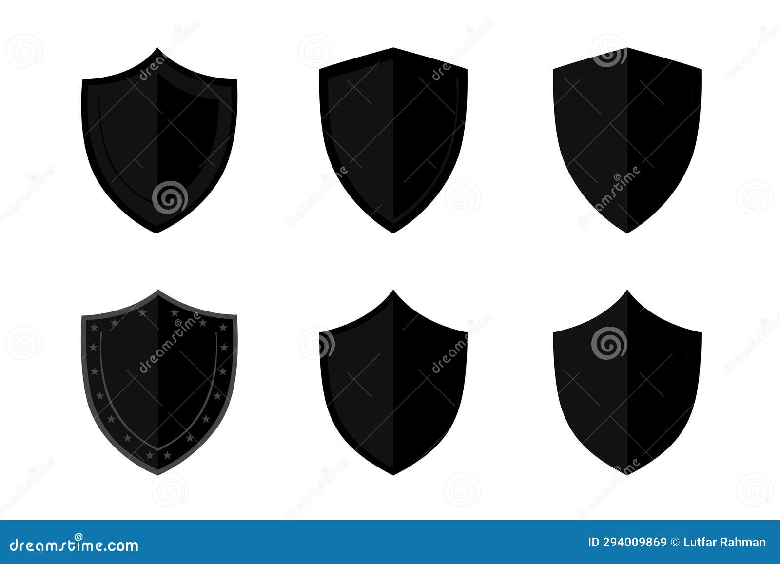 Vector Large Collection of Shield Icons and Symbols Stock Vector ...