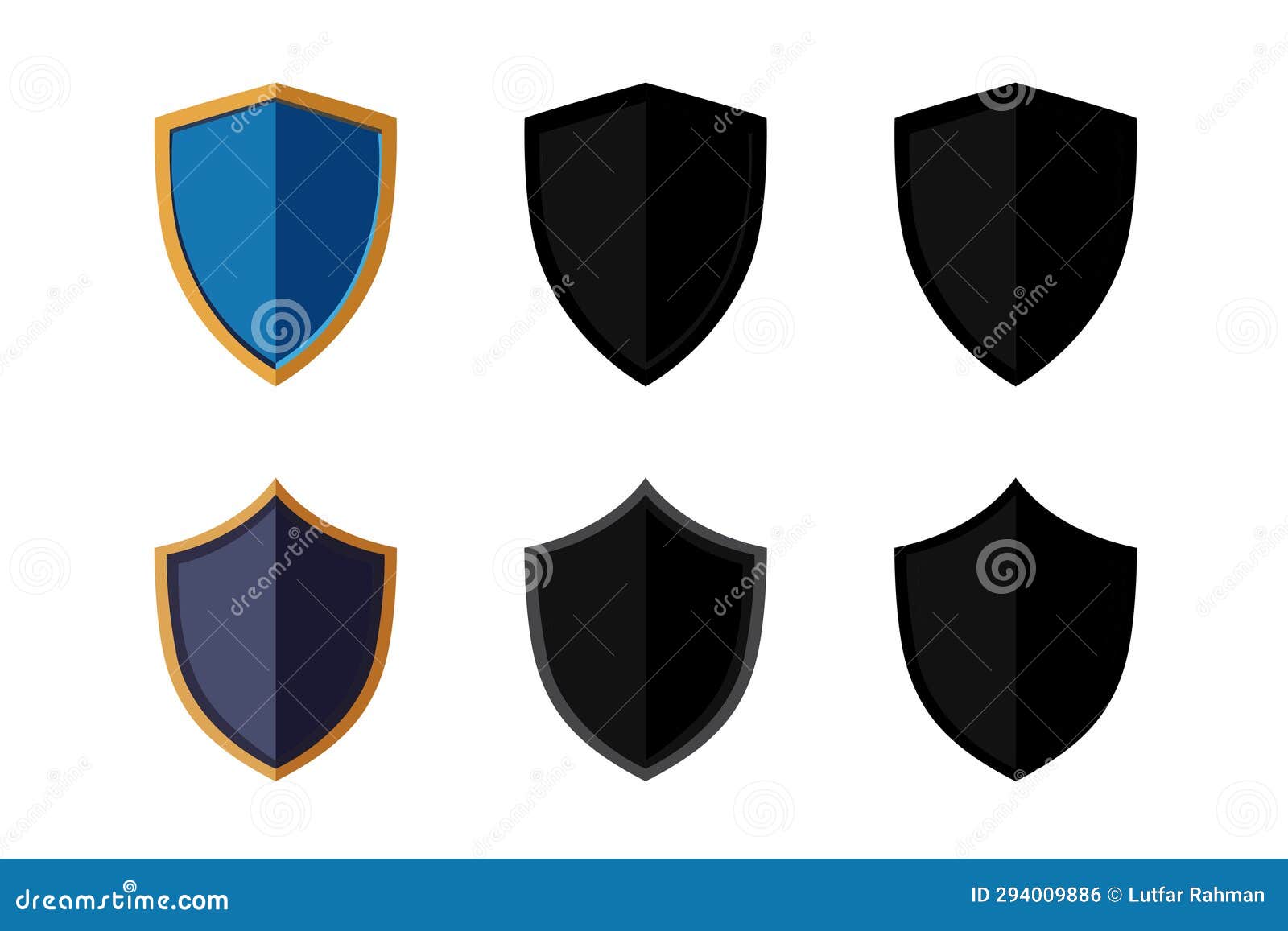 Vector Large Collection of Shield Icons and Symbols Stock Vector ...