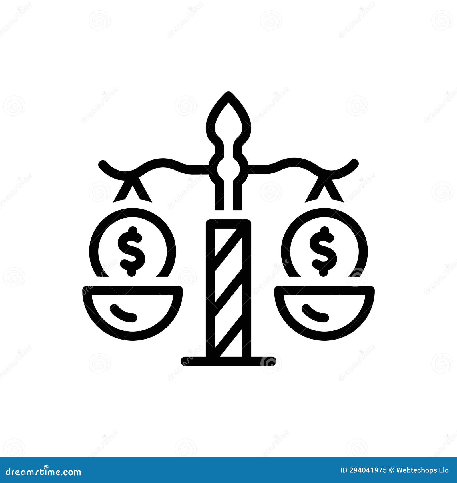 Black Line Icon for Balance, Economic and Equality Stock Vector ...