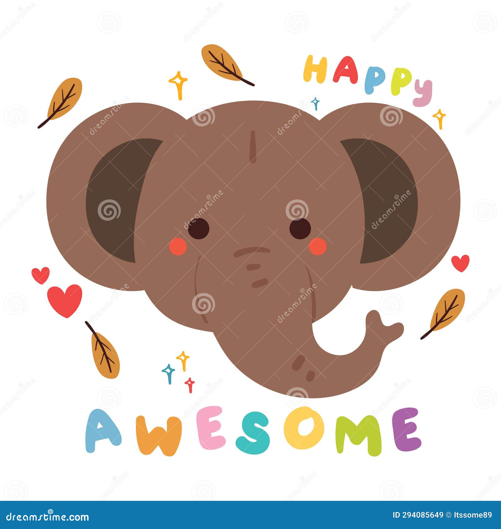 Hand Drawing Cartoon Elephant Stock Vector - Illustration of doodle ...