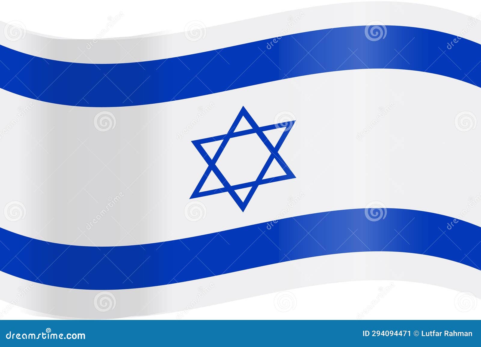 Vector Illustration of Israel Flag Stock Vector - Illustration of ...